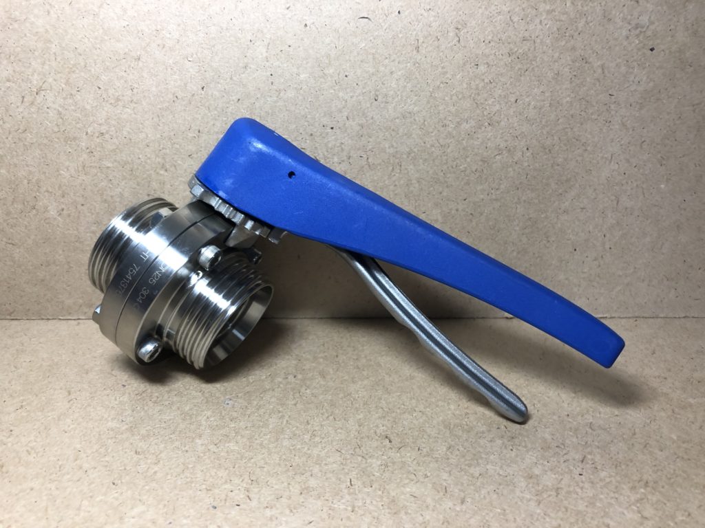 1" DIN Valve Male to Male | PBC Brewery Solutions